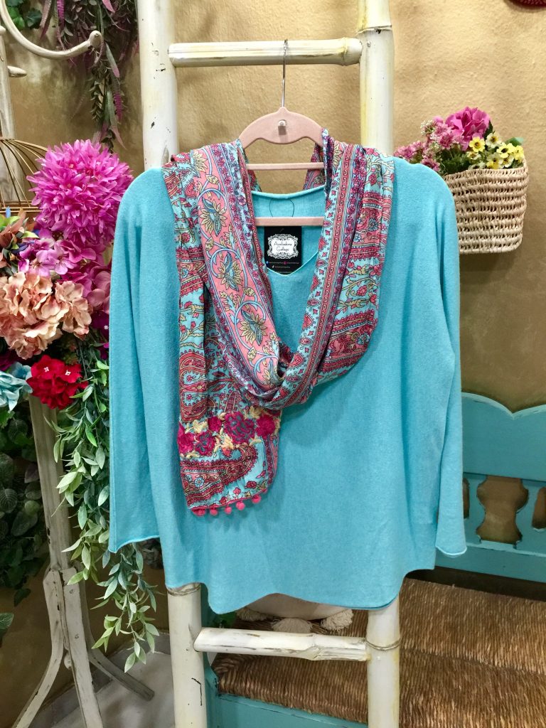 Jersey Primavera Turquesa (Ref:34598) - Auxiliadora Gallego Boutique